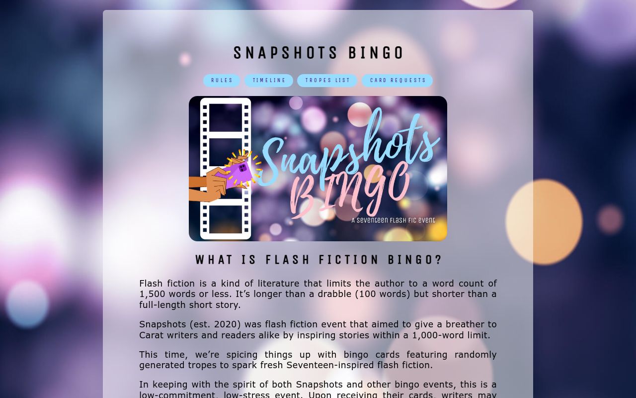 Snapshots BINGO